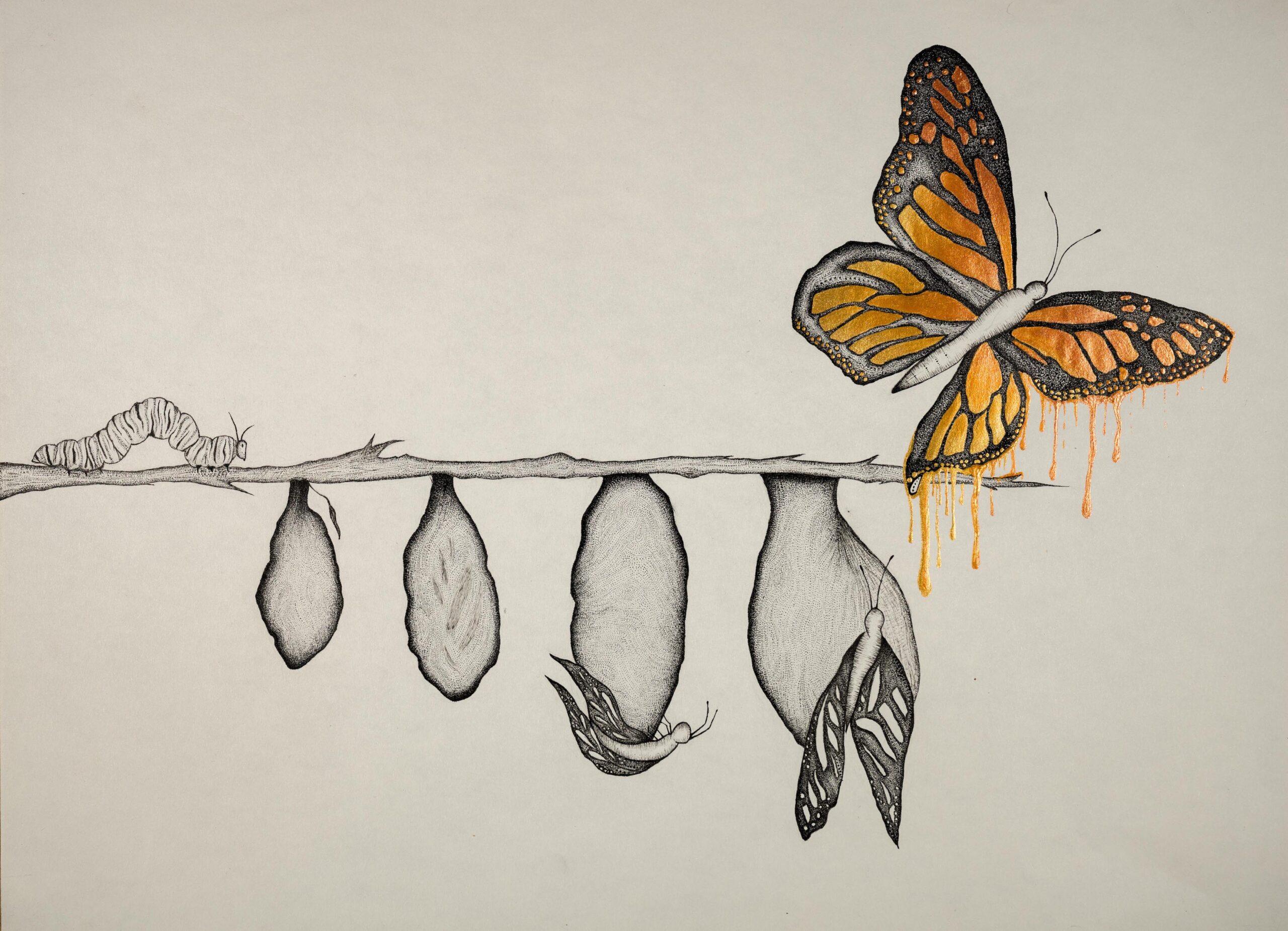 Metamorphosis Drip – HunnyDrop Art